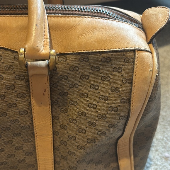 Gucci | Bags | Vintage 97s Gucci Boston Bag With Mini Gg Logo | Poshmark